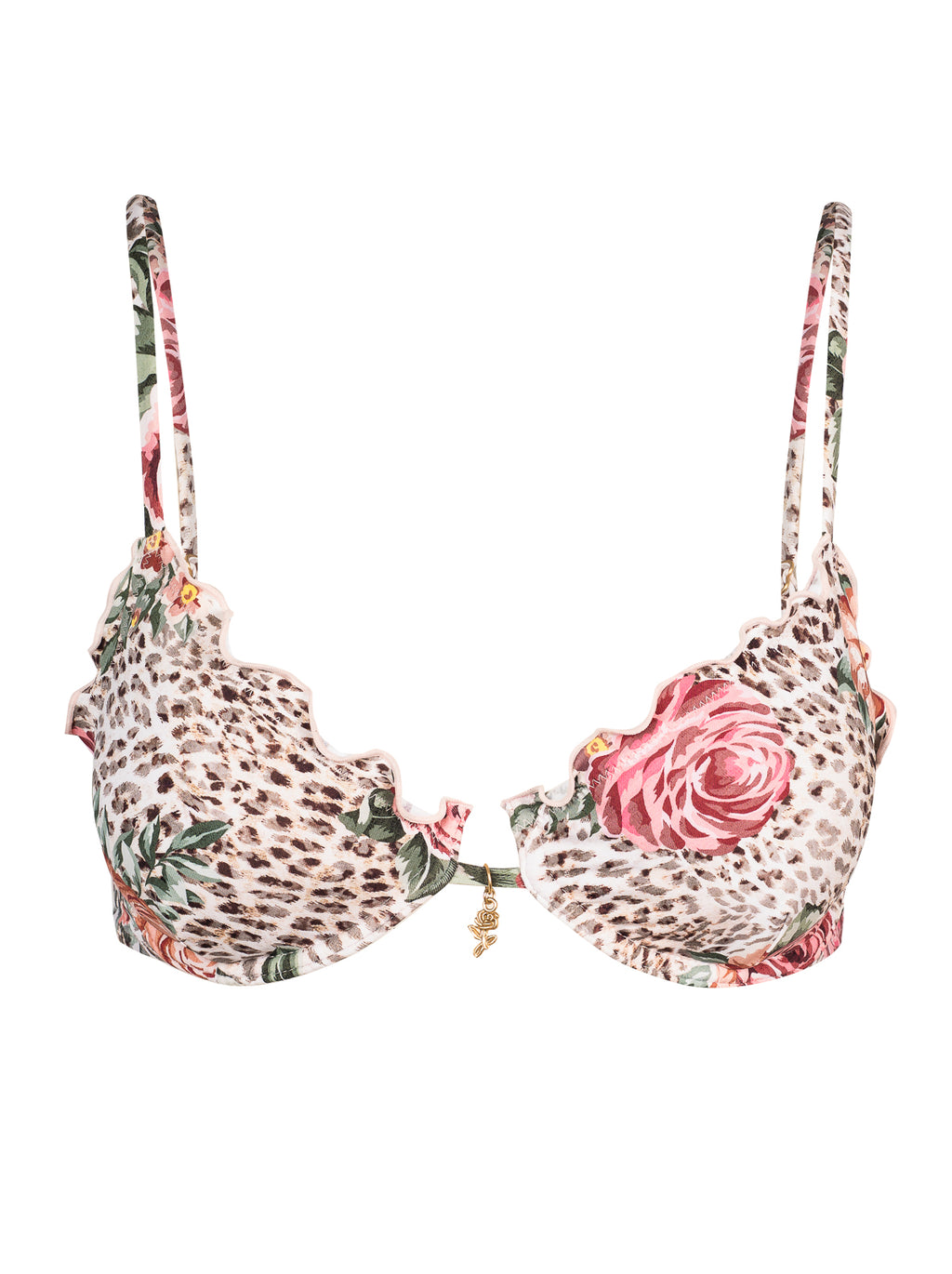 Lettuce Edge String Triangle Top in Animal Control – Jessica Simpson