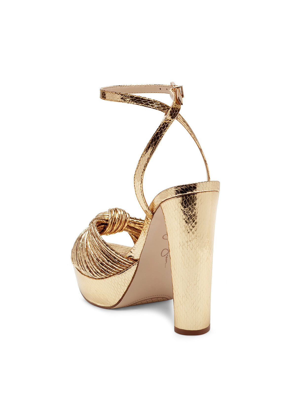 Immie Platform Sandal in Gold Snake – Jessica Simpson