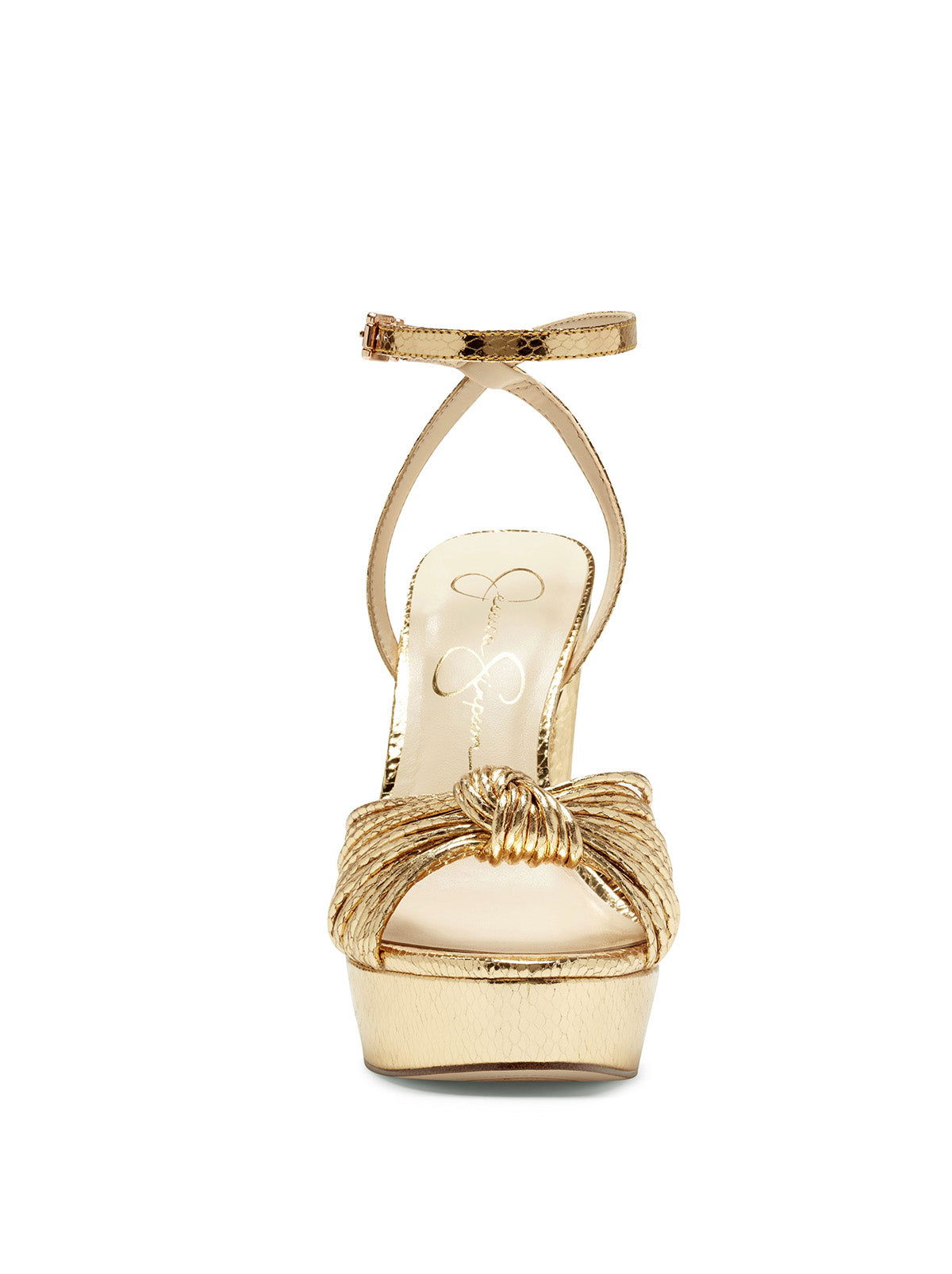 Immie Platform Sandal in Gold Snake – Jessica Simpson